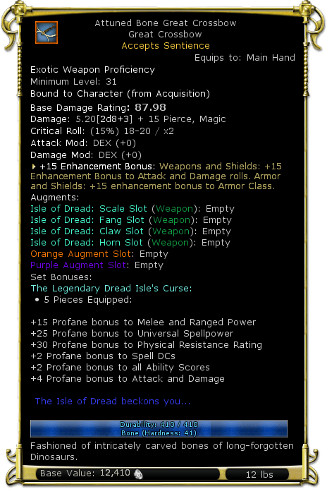 Item:Attuned Bone Great Crossbow - DDO wiki