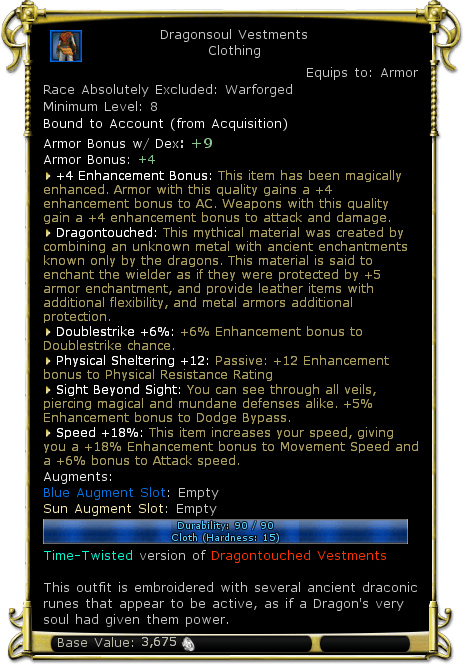 Item:Dragonsoul Vestments (level 8) - DDO wiki