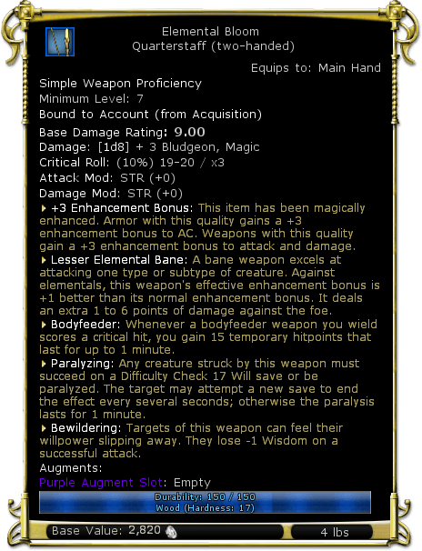 Item:Elemental Bloom - DDO wiki