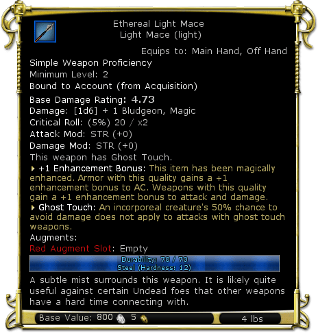Item:Ethereal Light Mace - DDO wiki