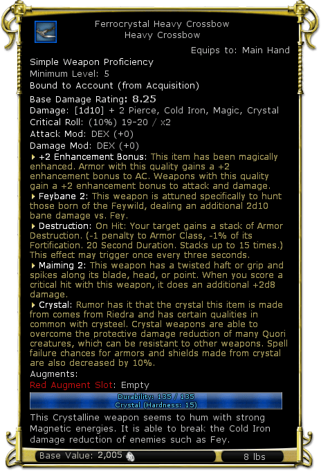 Item:Ferrocrystal Heavy Crossbow - DDO wiki