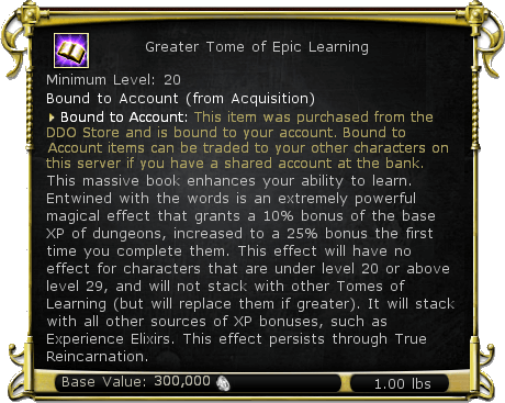 Item:Tome of Learning - DDO wiki