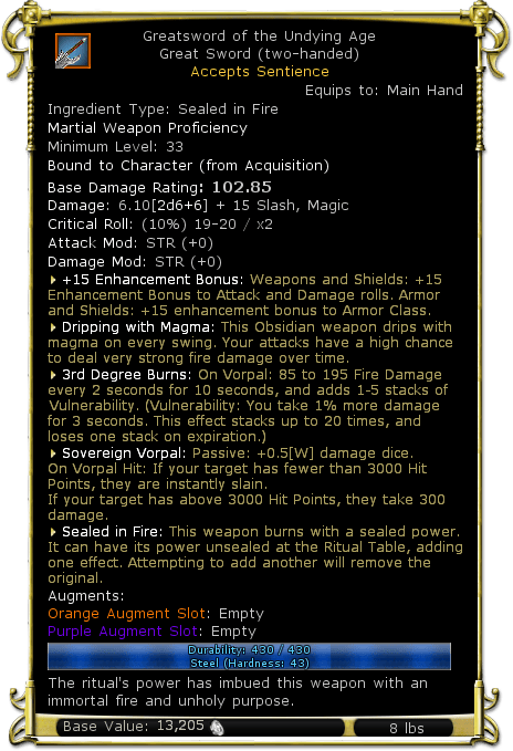 Item:Greatsword of the Undying Age - DDO wiki