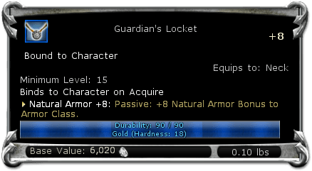 Item:Guardian's Locket (level 15) - DDO wiki