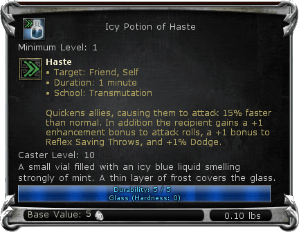 Item:Icy Potion of Haste - DDO wiki