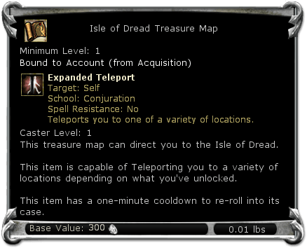 Item:Isle of Dread Treasure Map - DDO wiki