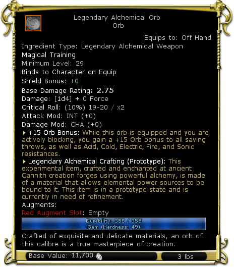 Item:Legendary Alchemical Orb - DDO wiki
