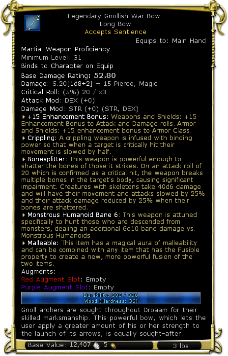 Item:Legendary Gnollish War Bow - DDO wiki