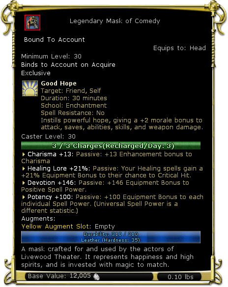 Item:Legendary Mask of Comedy - DDO wiki
