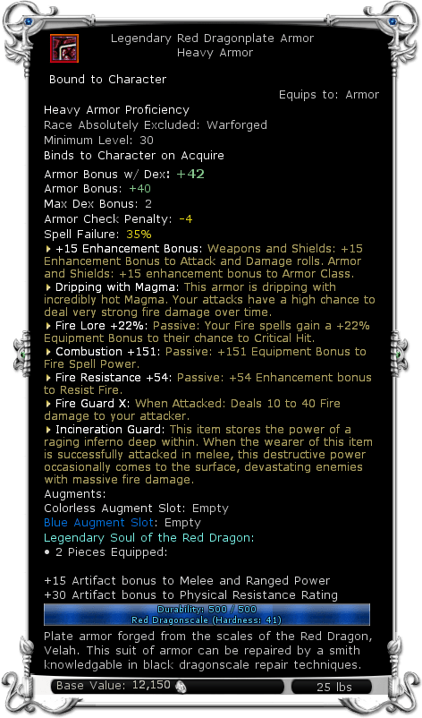 Item:Legendary Red Dragonplate Armor - DDO wiki