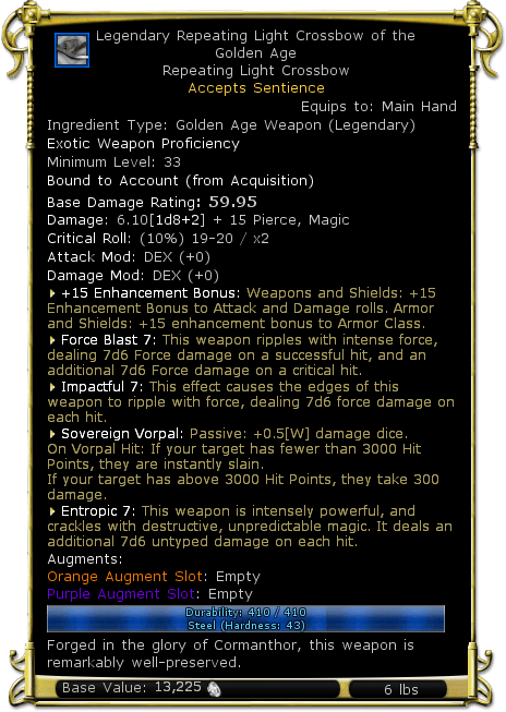 Item:Legendary Repeating Light Crossbow of the Golden Age - DDO wiki