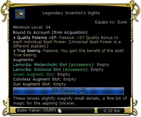 Item:Legendary Scientist's Sights - DDO wiki