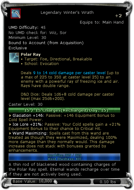 Item:Legendary Winter's Wrath - DDO wiki