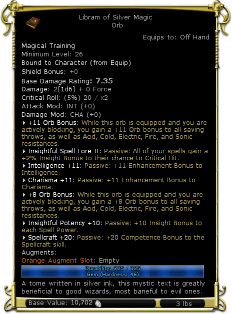 Item:Libram of Silver Magic - DDO wiki