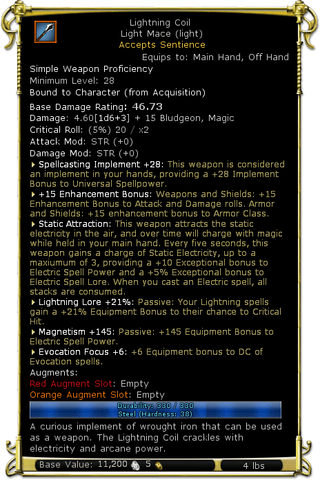 Item:Lightning Coil - DDO wiki