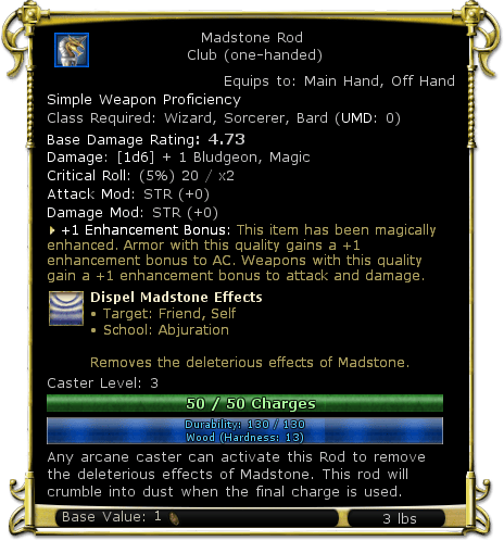Item:Madstone Rod - DDO wiki
