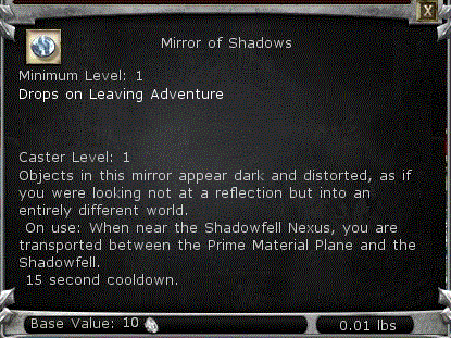 Item:Mirror of Shadows - DDO wiki
