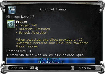 Item:Potion of Freeze - DDO wiki