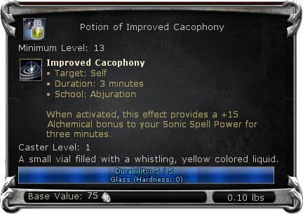 Item:Potion of Cacophony - DDO wiki
