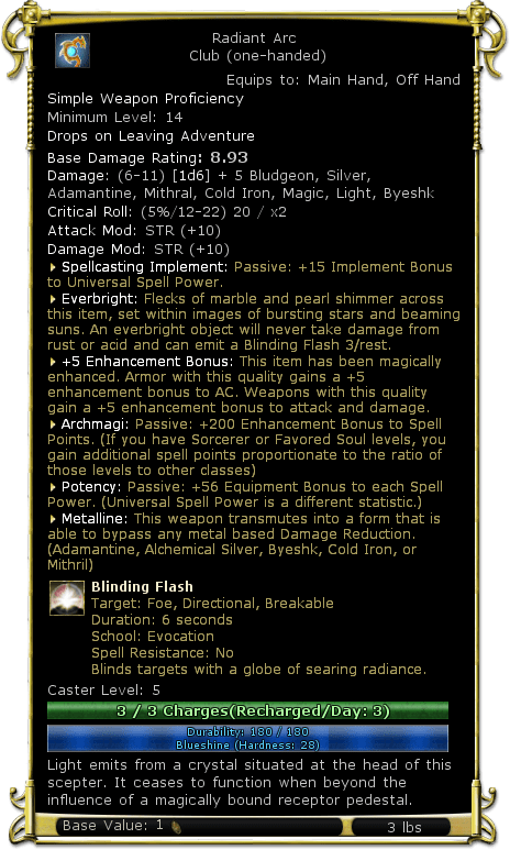 Item:Radiant Arc - DDO wiki