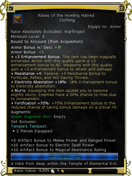 Item:Robes of the Howling Hatred - DDO wiki