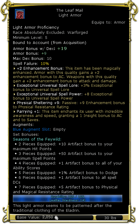 Item:The Leaf Mail - DDO wiki