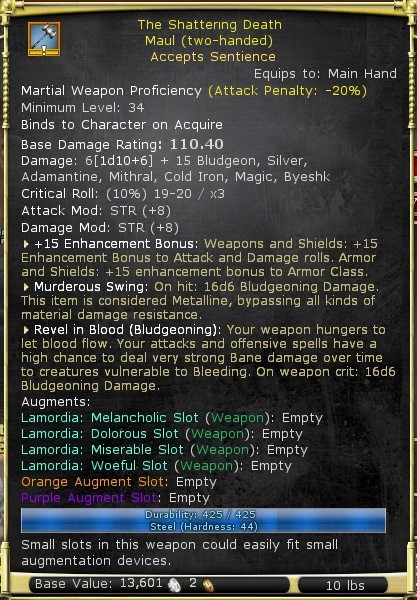Item:The Shattering Death - DDO wiki