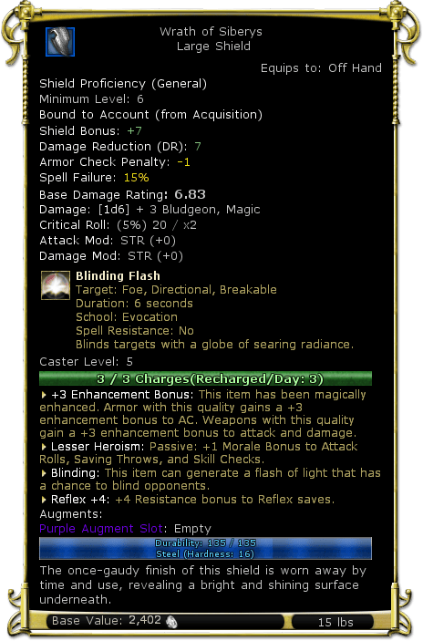 Item:Wrath of Siberys - DDO wiki