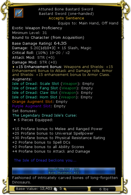 Item:Attuned Bone Bastard Sword - DDO wiki