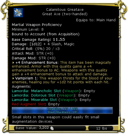 Item:Calamitous Greataxe - DDO wiki