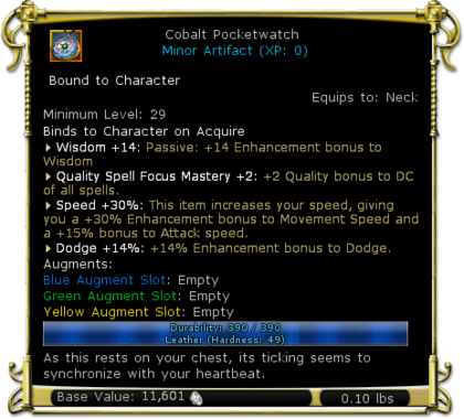 Item:Cobalt Pocketwatch - DDO wiki