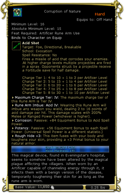 Item:Corruption of Nature (level 16) - DDO wiki