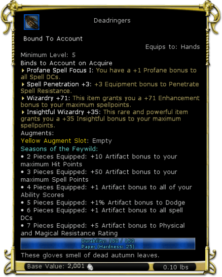 Update 48 named items - DDO wiki