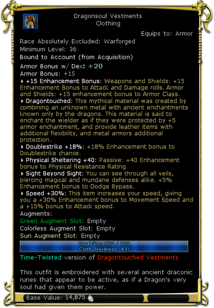Item:Dragonsoul Vestments (level 36) - DDO wiki