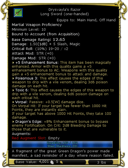Update 79 named items - DDO wiki