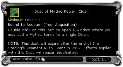 Item:Dust of Mythic Power - DDO wiki