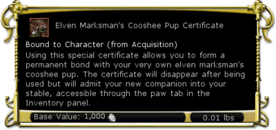 Elven Marksman's Cooshee Pup - DDO wiki