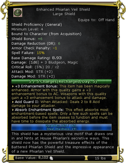 Item:Enhanced Phiarlan Veil Shield (round) - DDO wiki