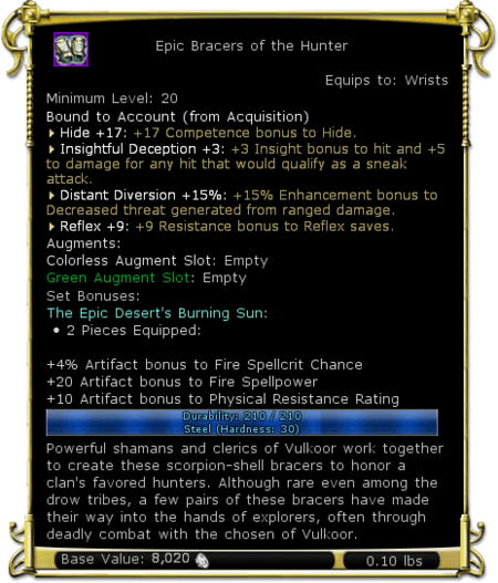 Sands of Menechtarun epic items - DDO wiki