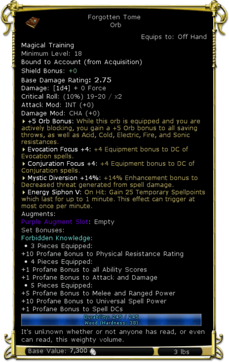 Update 61 named items - DDO wiki