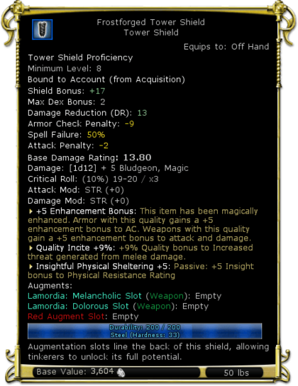Item:Frostforged Tower Shield - DDO wiki