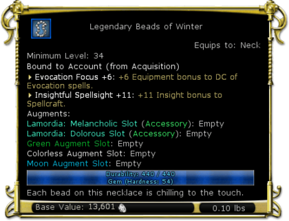 Item:Legendary Beads of Winter - DDO wiki