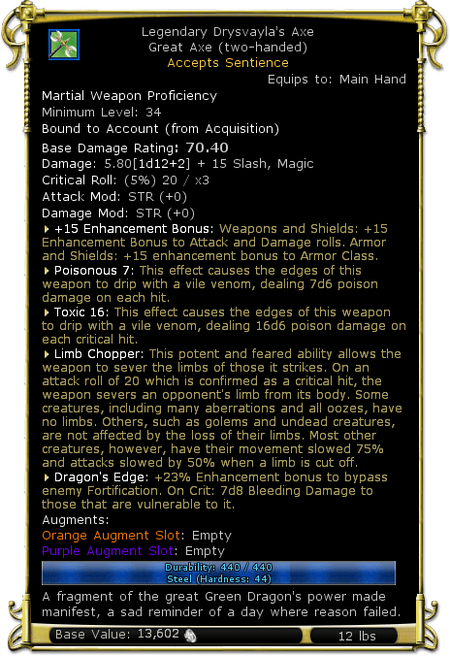 Update 79 named items - DDO wiki