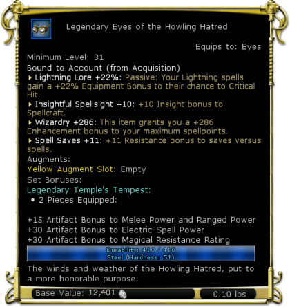 Item:Legendary Eyes of the Howling Hatred - DDO wiki
