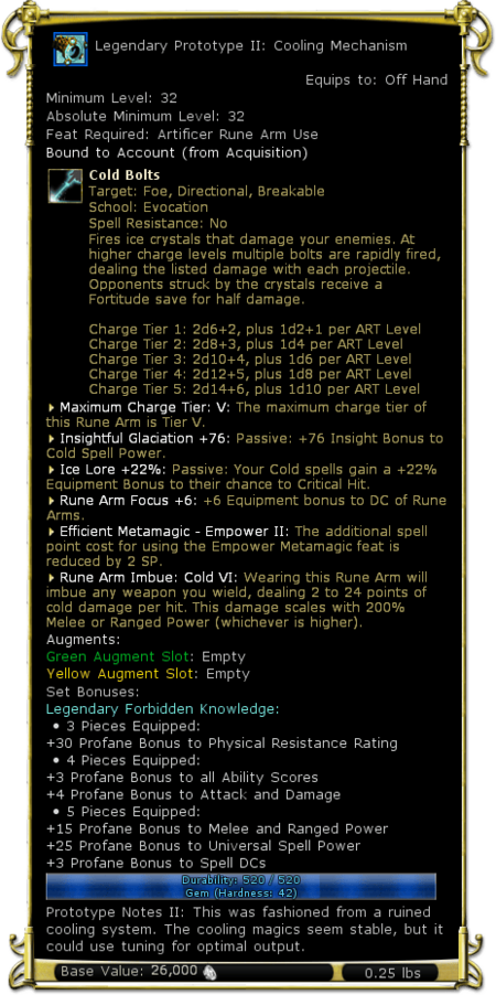Category:Legendary Forbidden Knowledge set items - DDO wiki