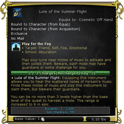 Item:Lute of the Summer Flight - DDO wiki