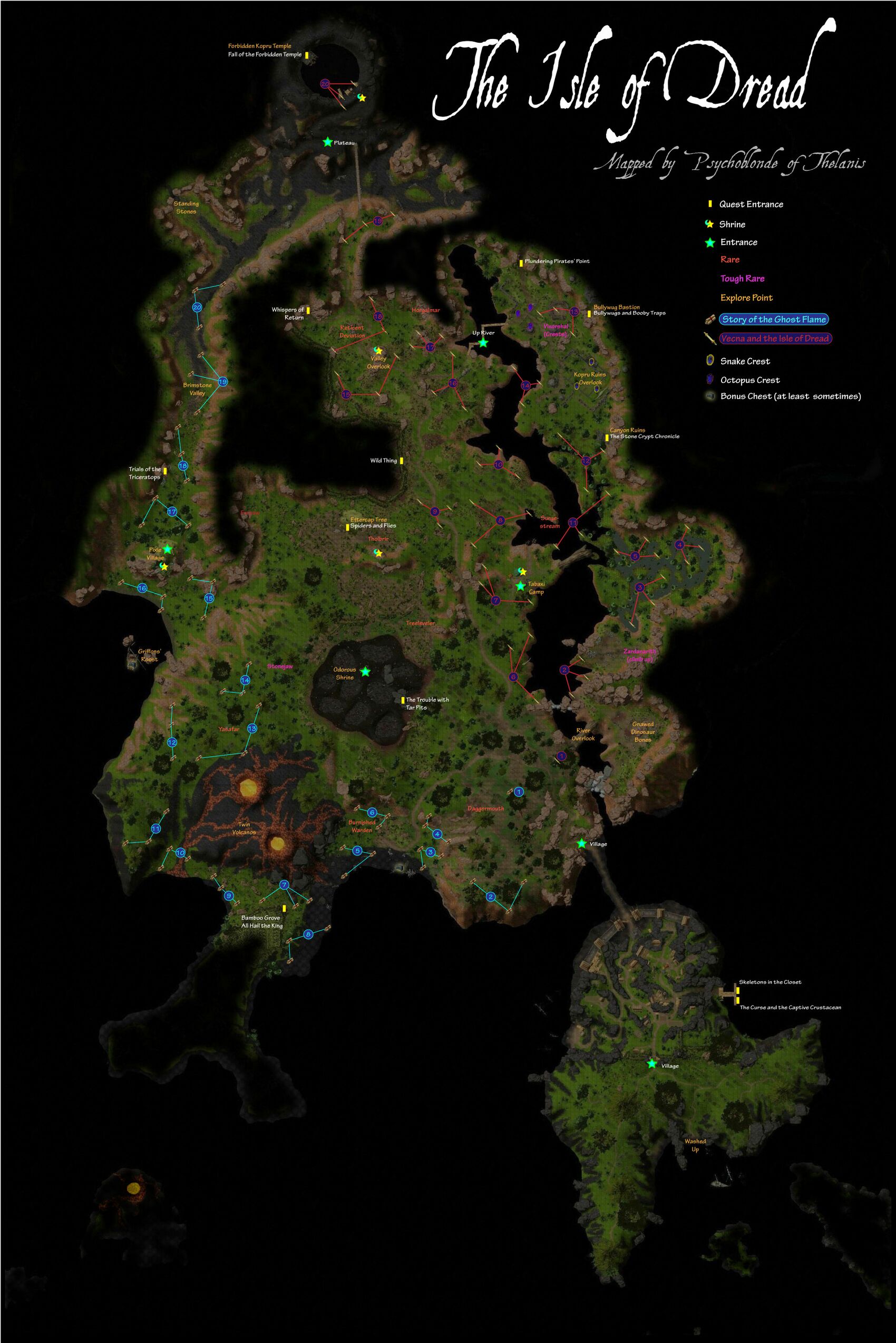 Map of Isle of Dread - DDO wiki