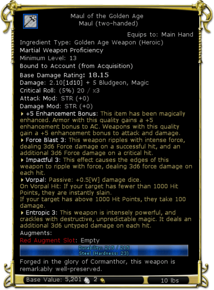 Item:Maul of the Golden Age - DDO wiki