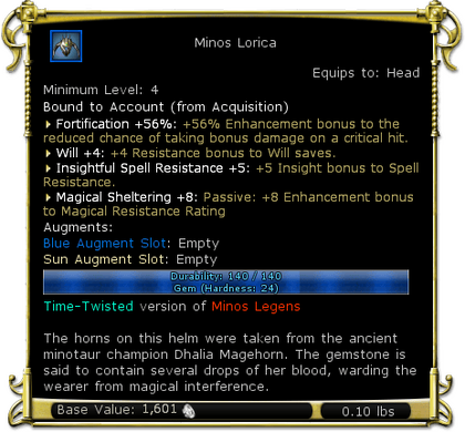 Item:Minos Lorica (level 4) - DDO wiki