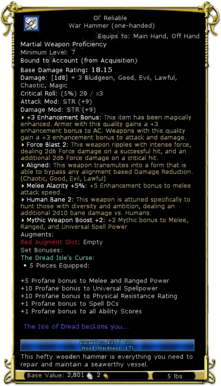 Update 55 named items - DDO wiki